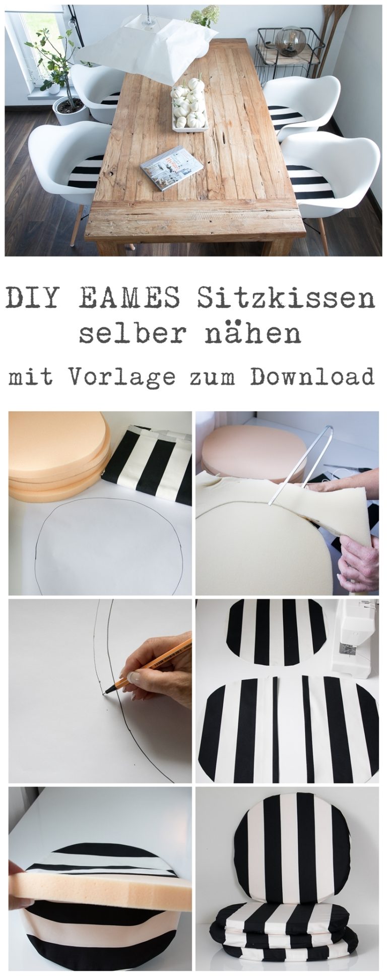 DIY Anleitung Sitzkissen passend für Eames Chair - CreativLIVE